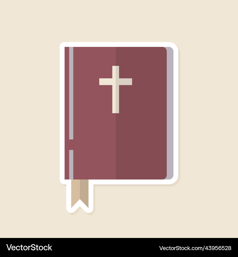 Holy bible sticker design element Royalty Free Vector Image