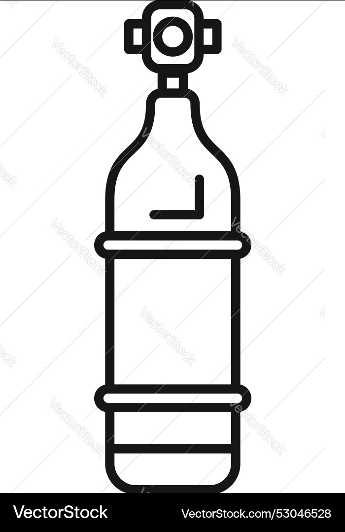 Oxygen cylinder icon showing diving equipment Vector Image