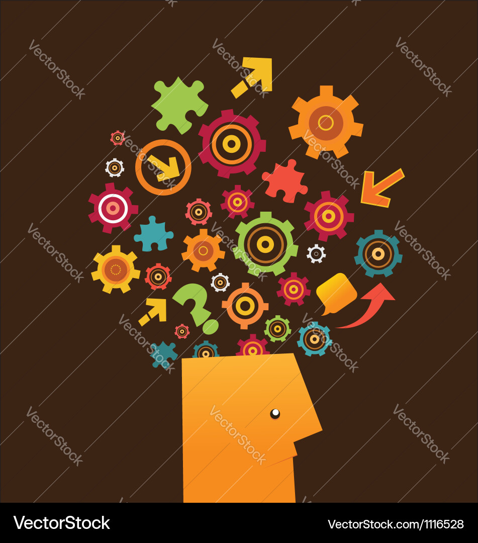 Thinking man Royalty Free Vector Image - VectorStock