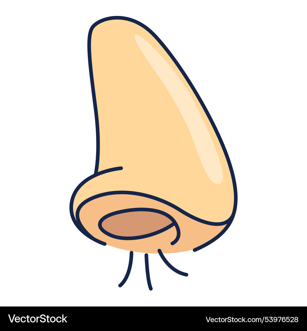This is a fun and cartoonish nose Royalty Free Vector Image