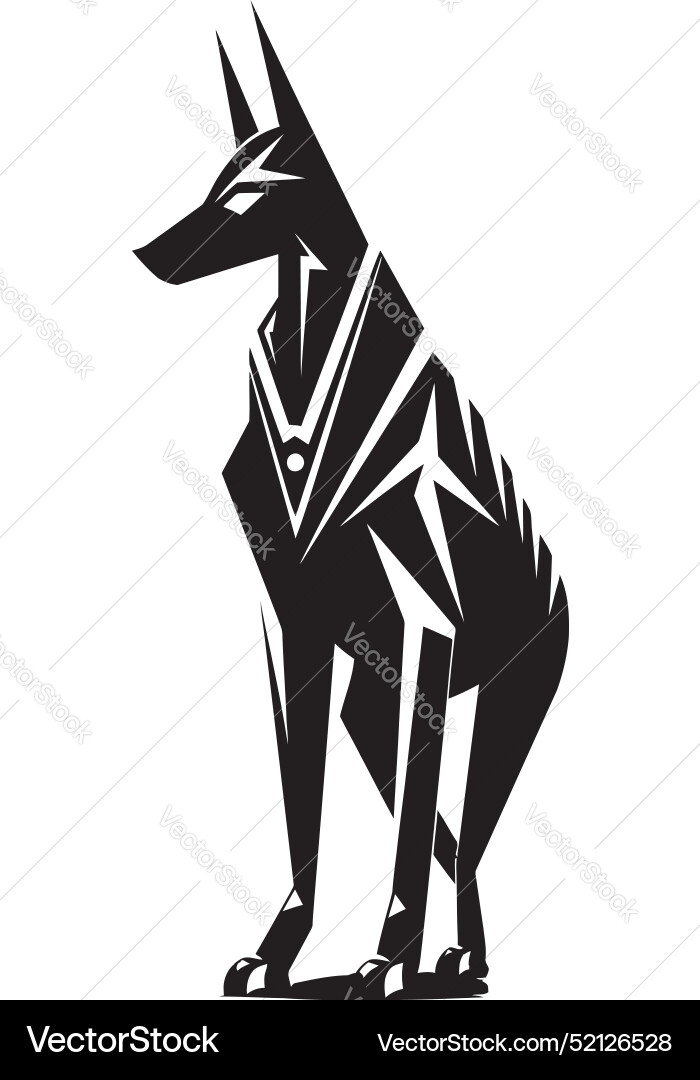 Underworld enigma an abstract anubis graphic Vector Image
