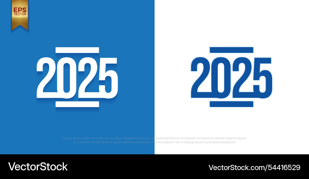 2025 text logo design calendar celebrations Vector Image