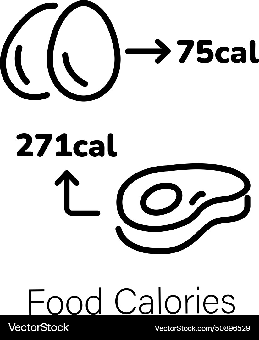Food calories Royalty Free Vector Image - VectorStock