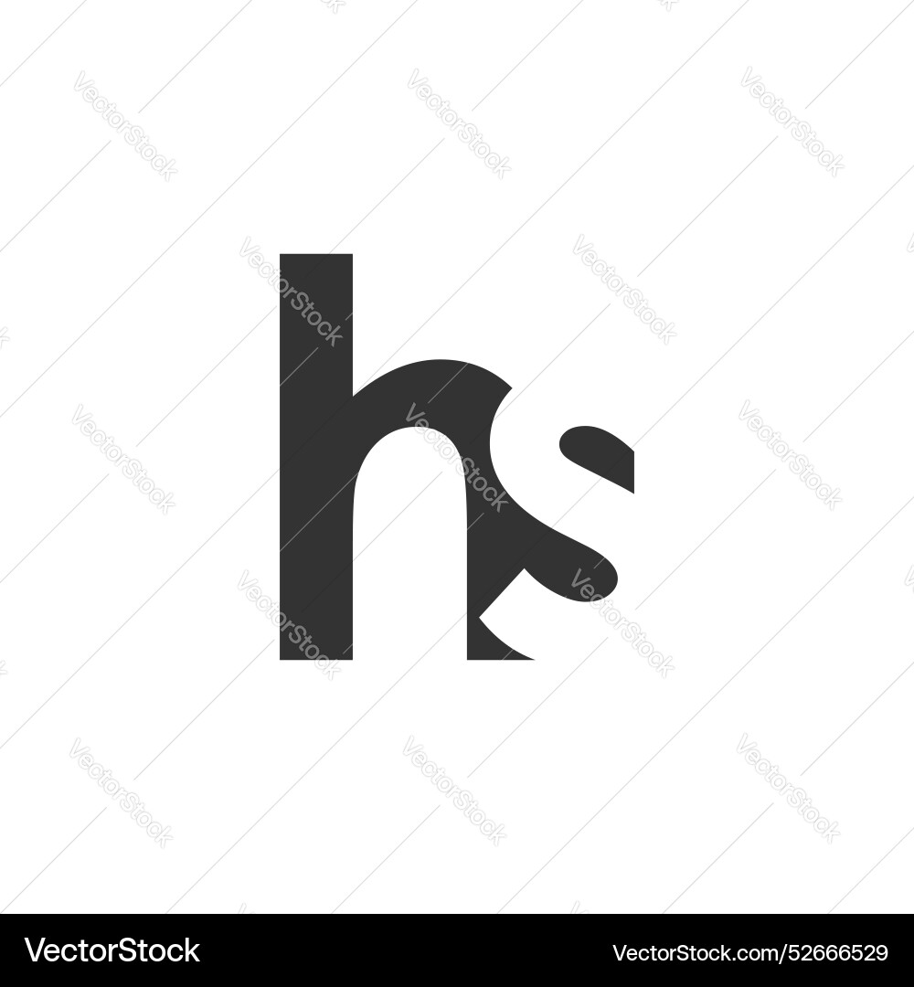 Hs creative geometric initial based modern Vector Image