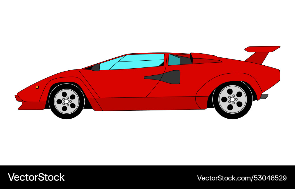 Lamborghini countach lp5000s Royalty Free Vector Image
