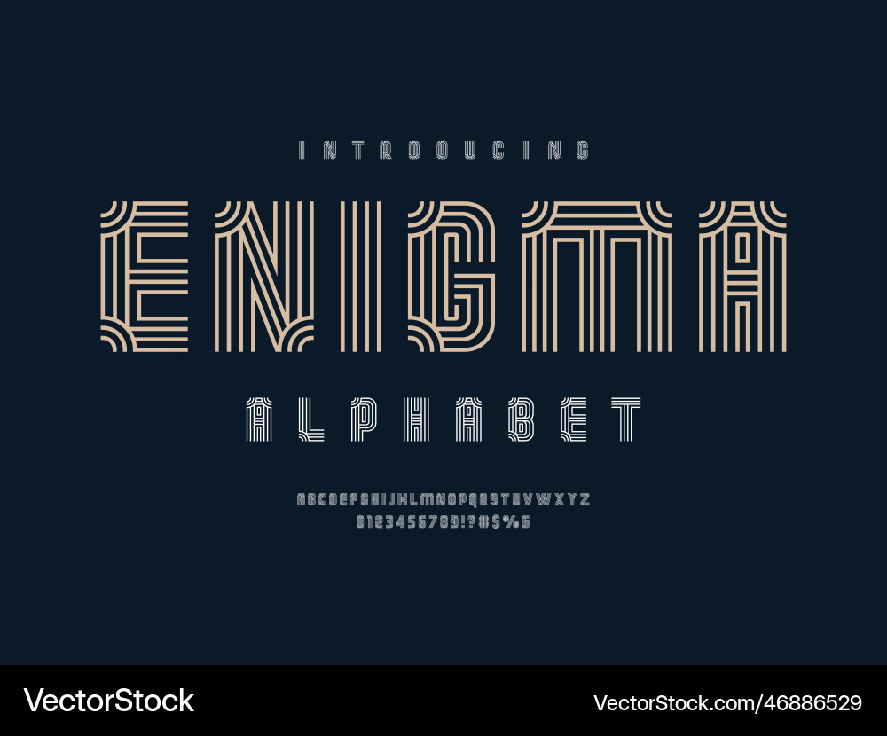 Stylized font Royalty Free Vector Image - VectorStock