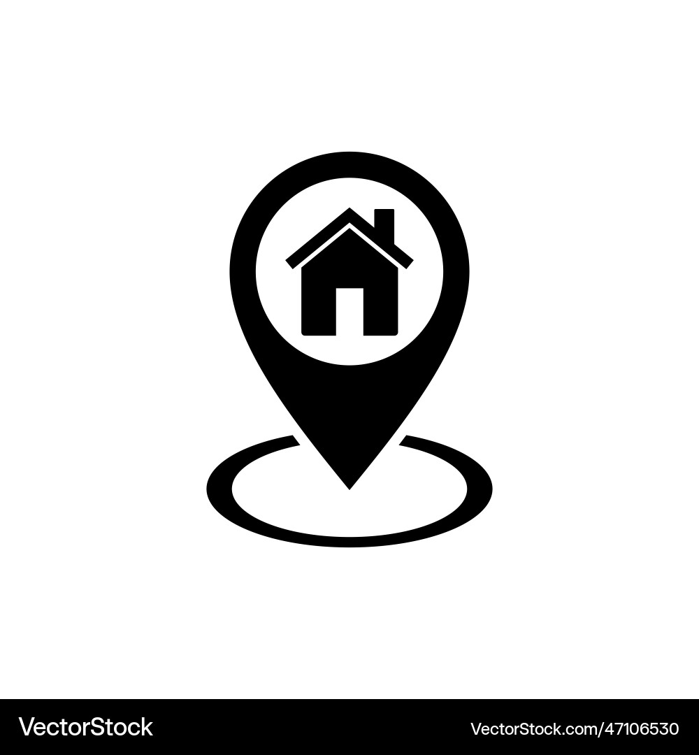 Address icon home location Royalty Free Vector Image
