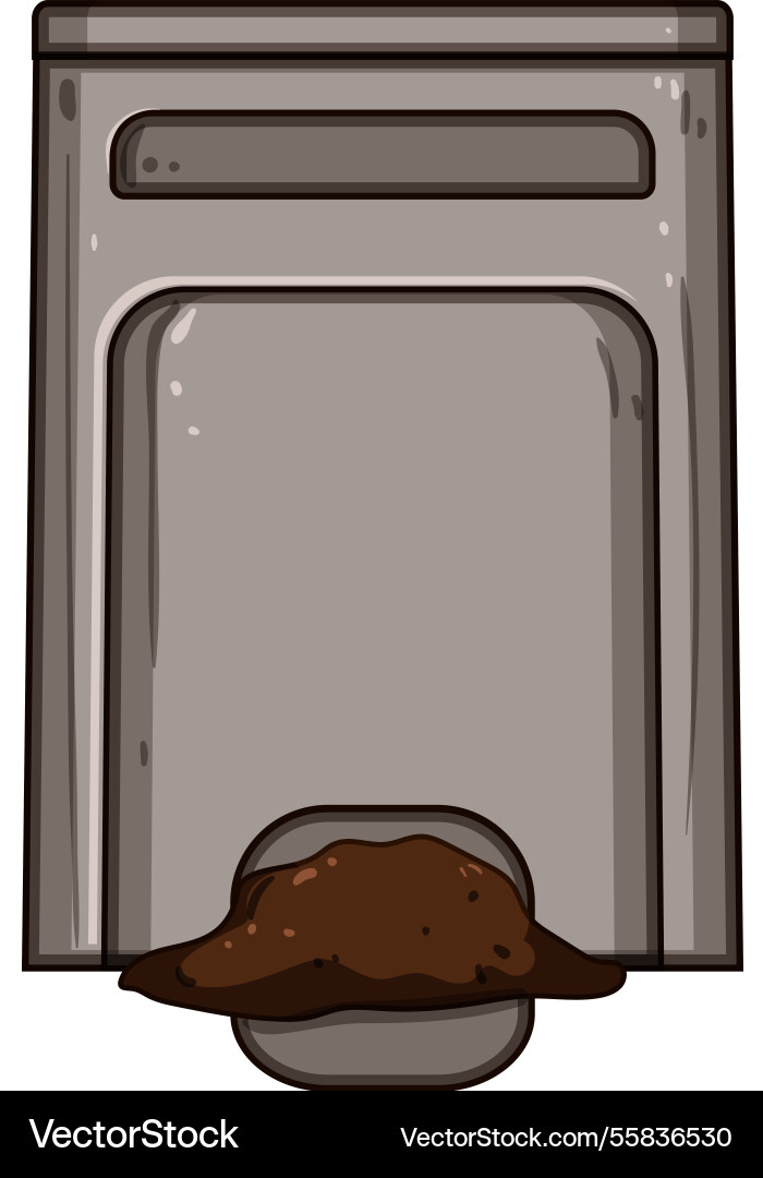 Biodegradable compost bin cartoon Royalty Free Vector Image
