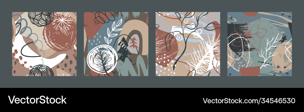 Christmas Abstract Patterns Royalty Free Vector Image