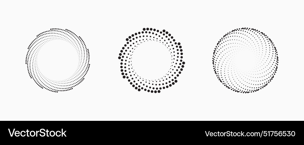 Circular halftone pattern Royalty Free Vector Image