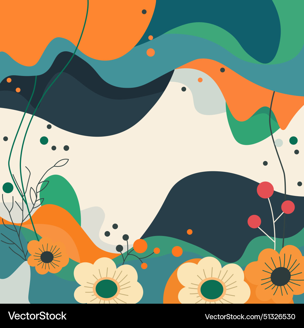 Colorful fluid frame template background Vector Image