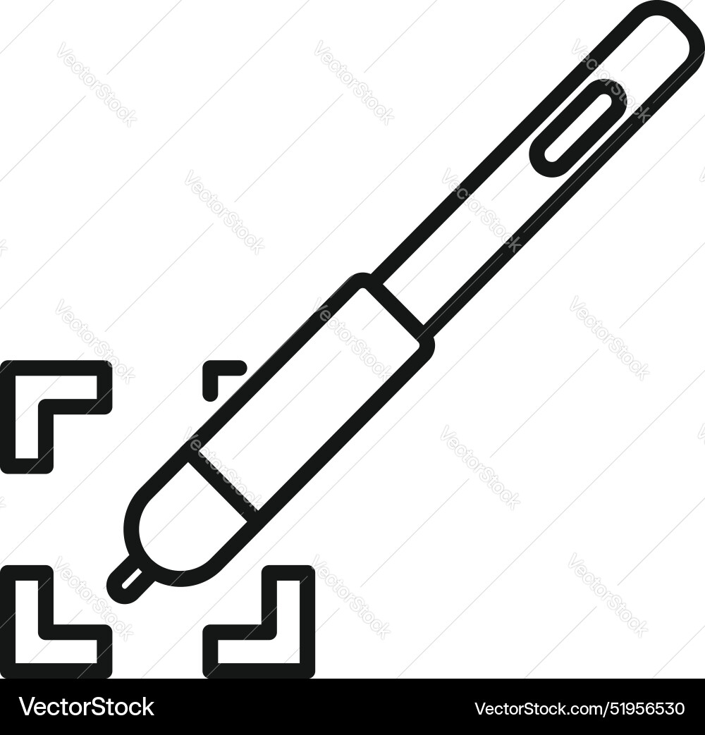 Digital pen drawing graphic design icon Royalty Free Vector