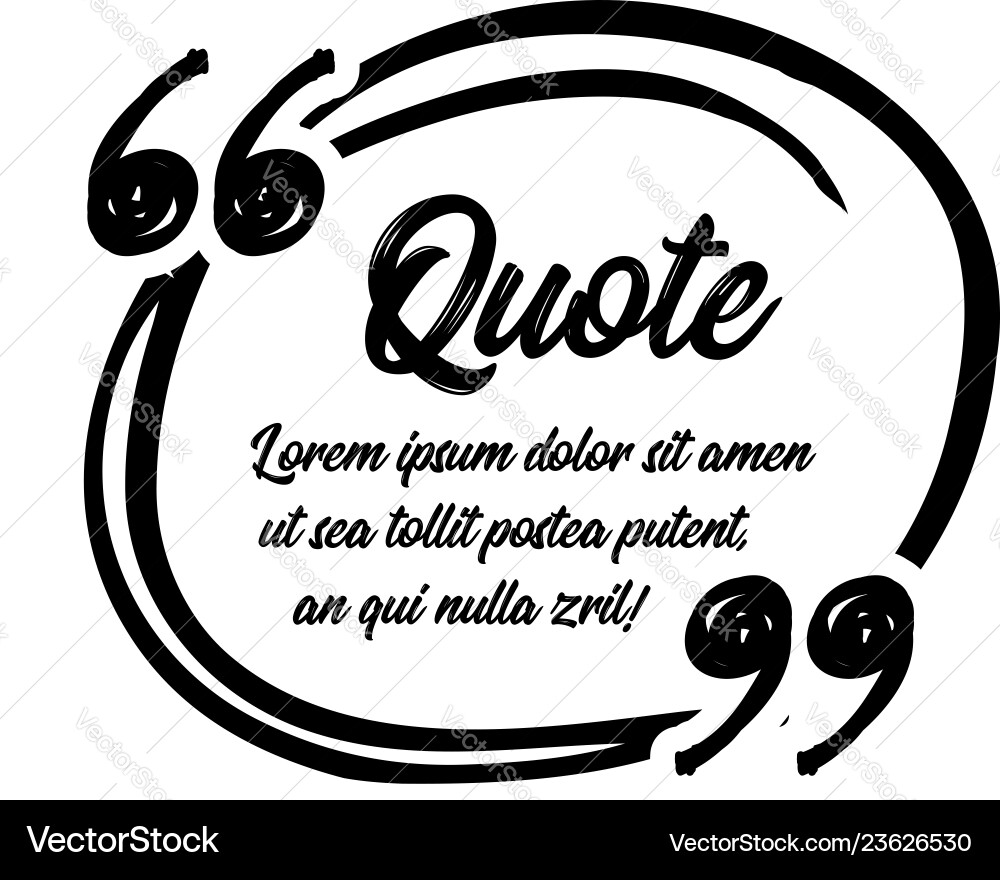 Drawn quotes and a frame to highlight Royalty Free Vector