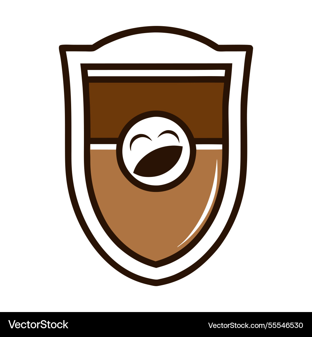 Funny coffee logo art Royalty Free Vector Image