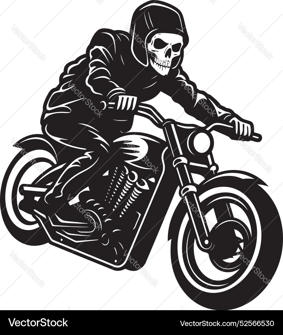 Ghost rider redux skeleton in leather jacket Vector Image
