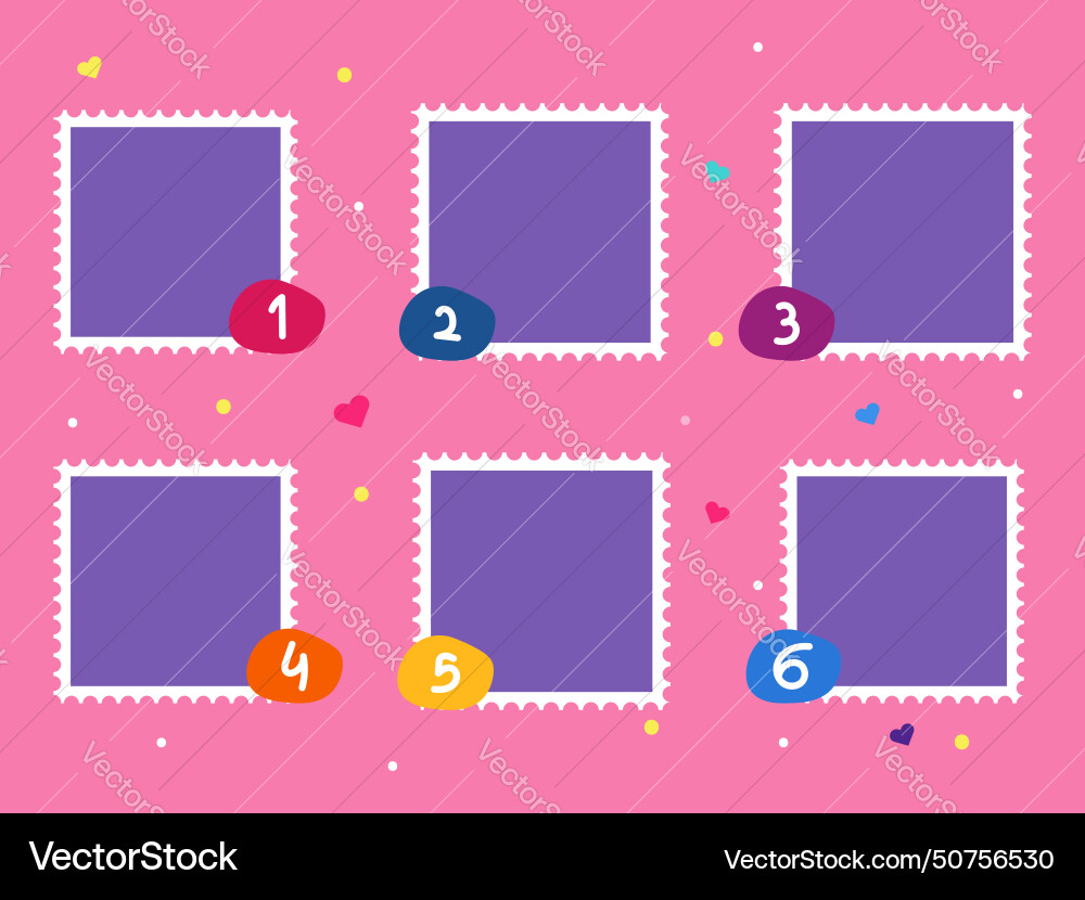 Happy birthday with a number photo frame design Vector Image