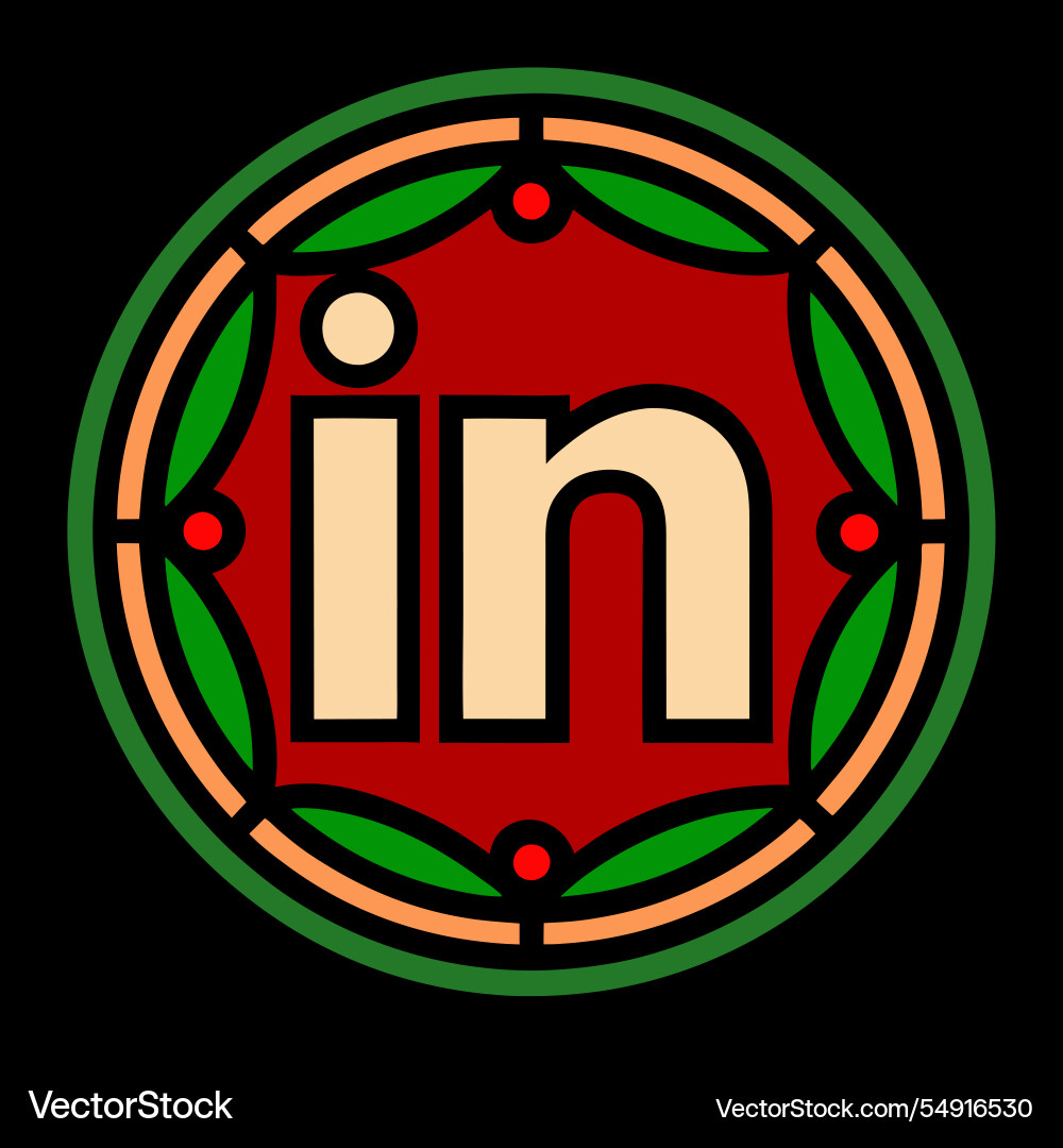 Linkedin logo icon art design for website Vector Image