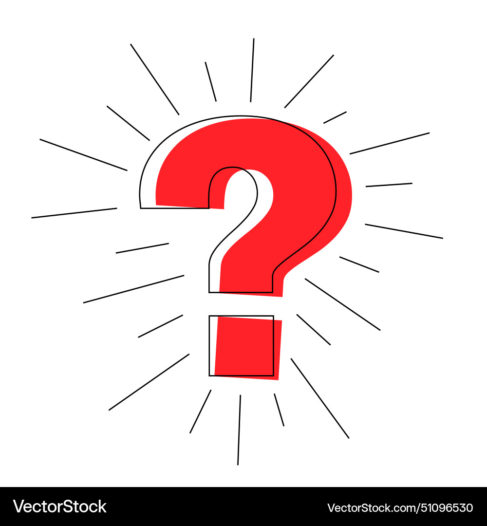 Modern question mark template for idea or message Vector Image