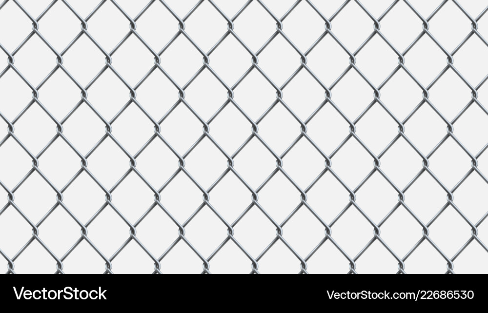 Realistic Chain Link Fence Background Royalty Free Vector