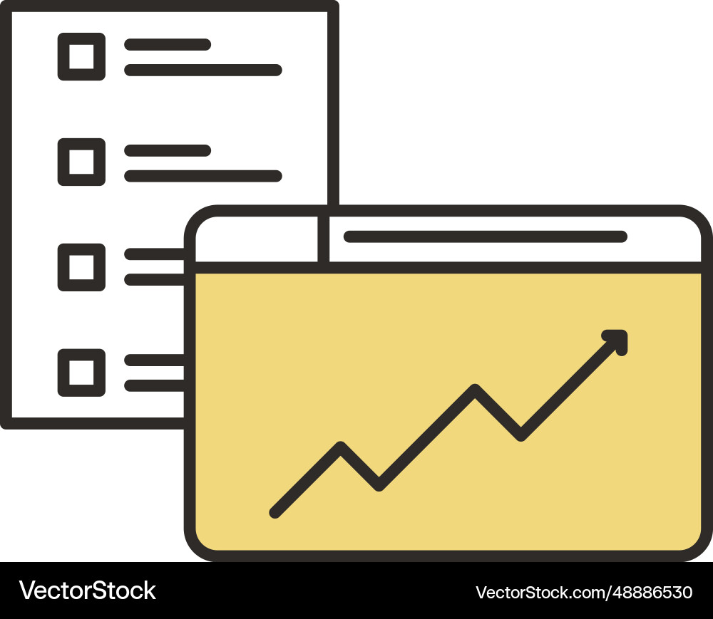 Test icon with check list and report Royalty Free Vector