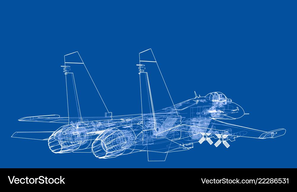 Fighter plane concept Royalty Free Vector Image
