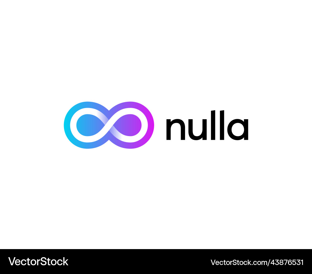 Gradient infinity logo isolated on white Vector Image