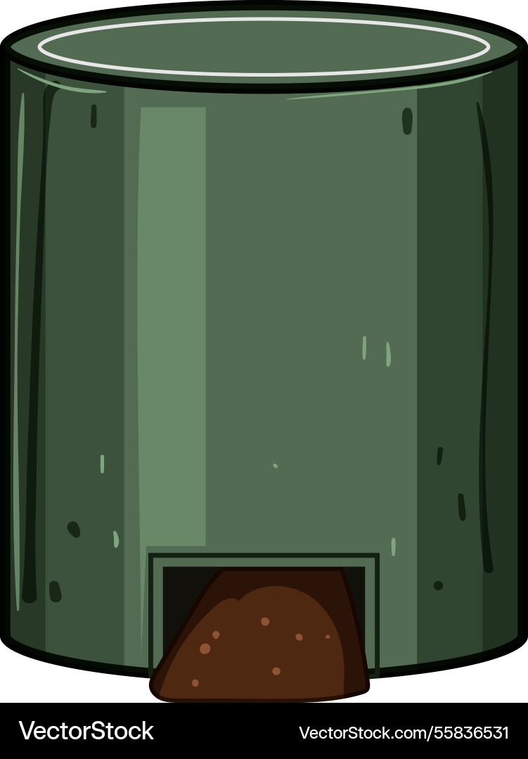 Kitchen compost bin cartoon Royalty Free Vector Image