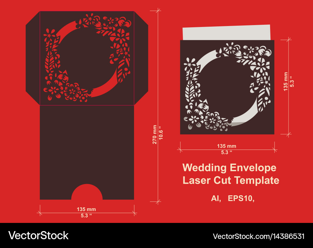 Laser cut template Royalty Free Vector Image - VectorStock