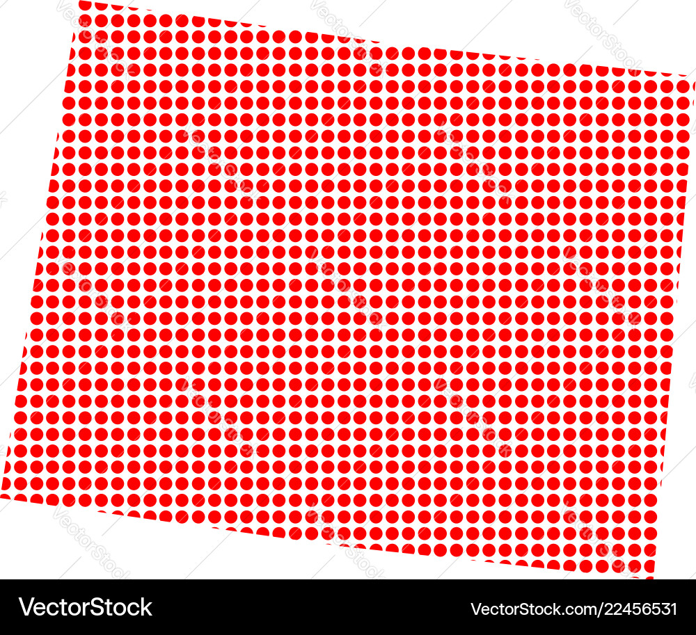 Red dot map of wyoming Royalty Free Vector Image
