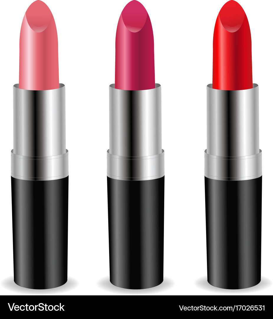 Red Lipstick Collection Royalty Free Vector Image