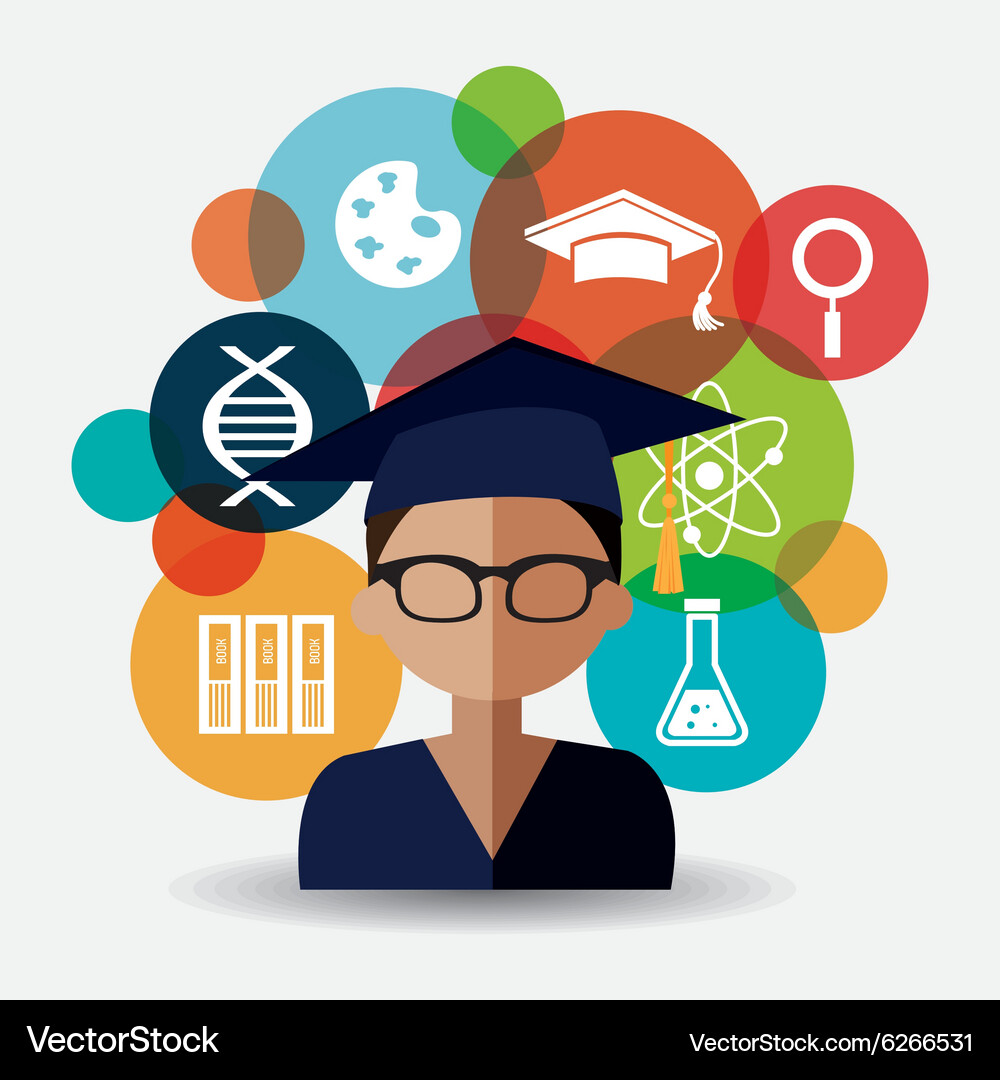 Student Graduation Celebration Royalty Free Vector Image