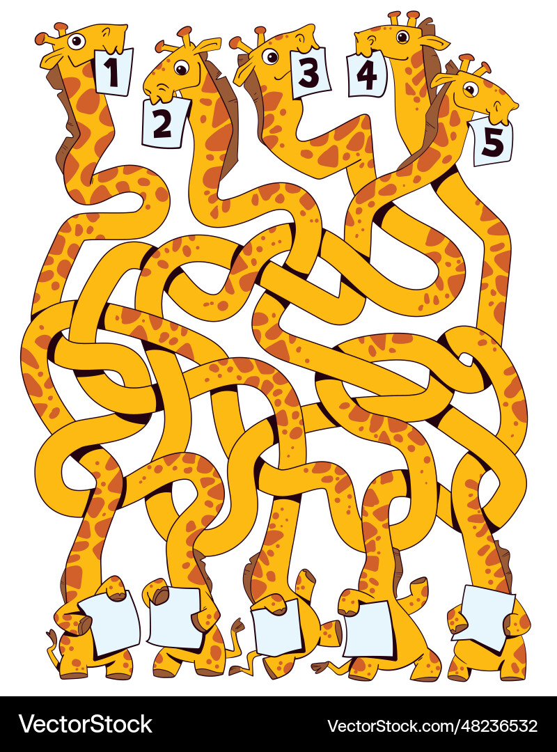 Children logic game to pass the maze funny Vector Image