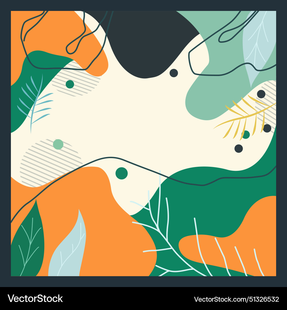 Colorful fluid frame template background Vector Image