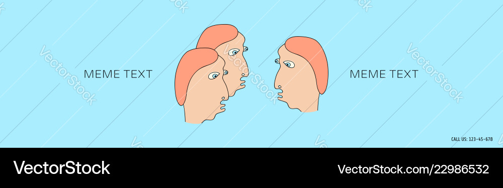 Dialogue between three people drawn in a comic Vector Image