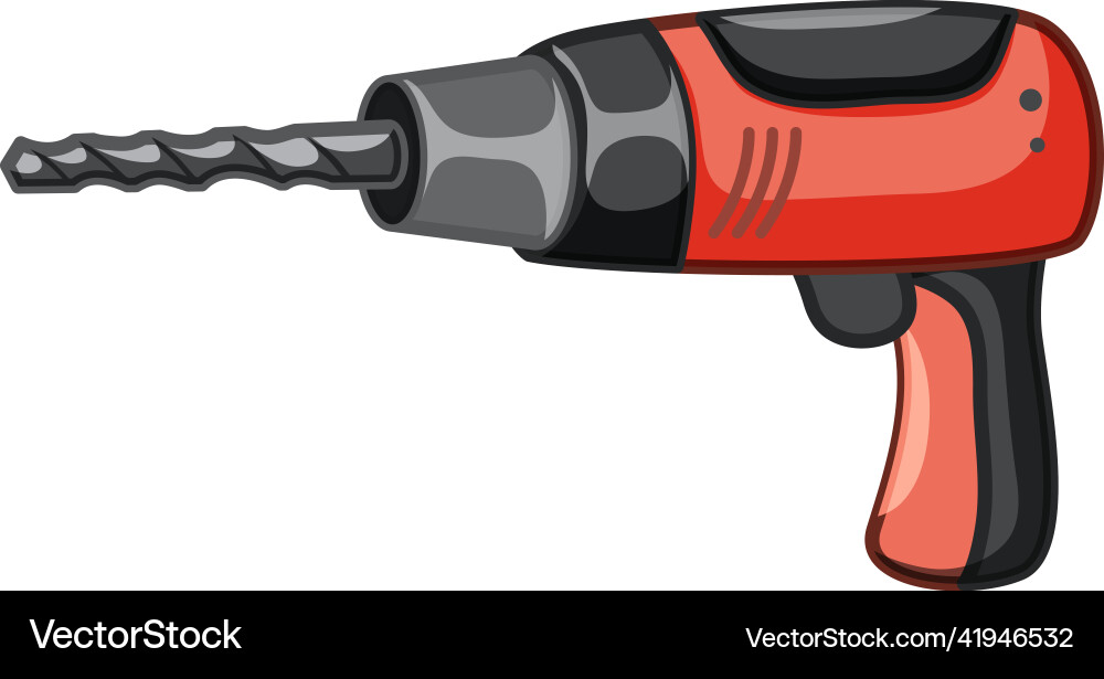 Drilling machine cartoon style Royalty Free Vector Image