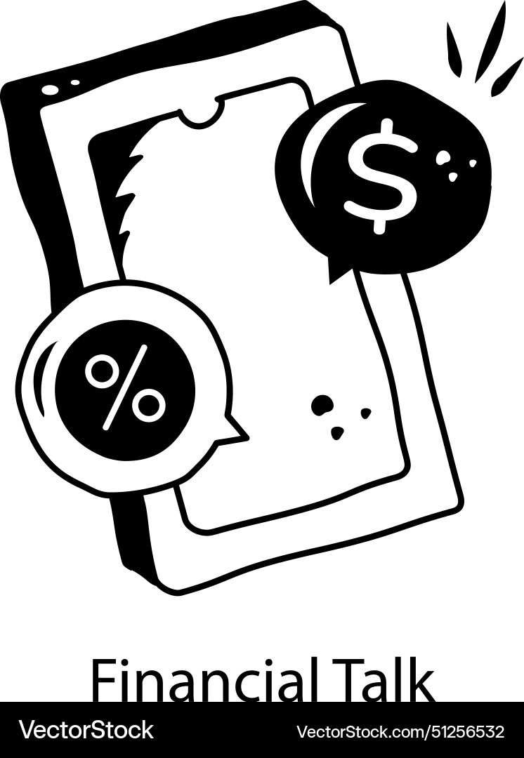 Financial talk Royalty Free Vector Image - VectorStock