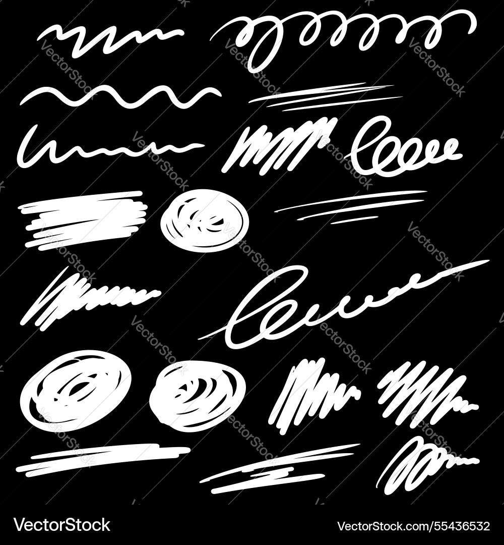 Hand drawn doodle pencil scratch mark brush line Vector Image