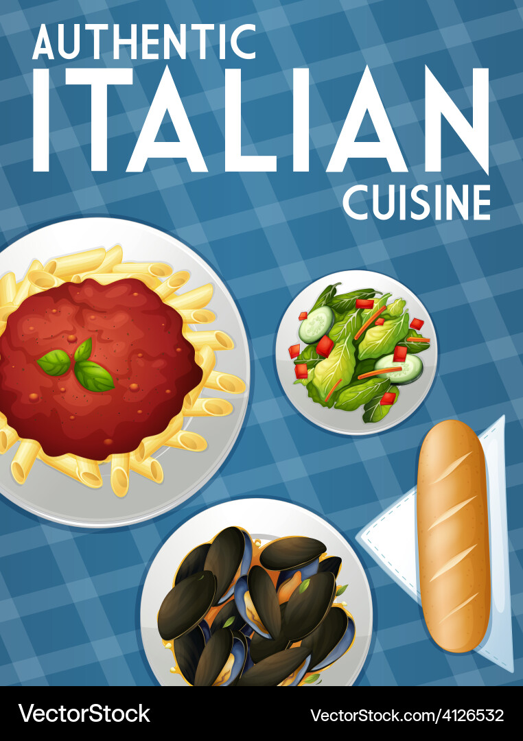 Italian food Royalty Free Vector Image - VectorStock