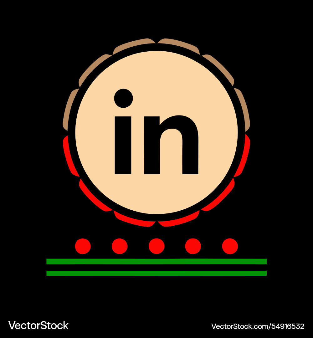 Linkedin logo icon art design for website Vector Image