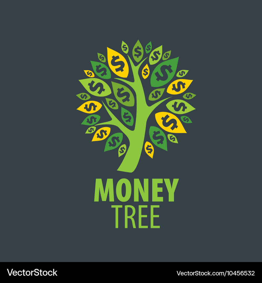 Logo money tree Royalty Free Vector Image - VectorStock