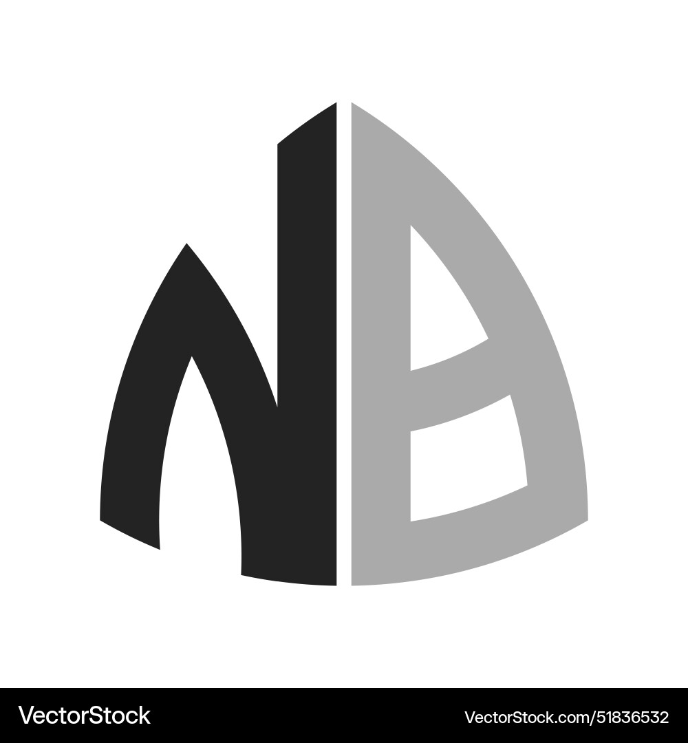 Modern creative nb logo design letter icon Vector Image