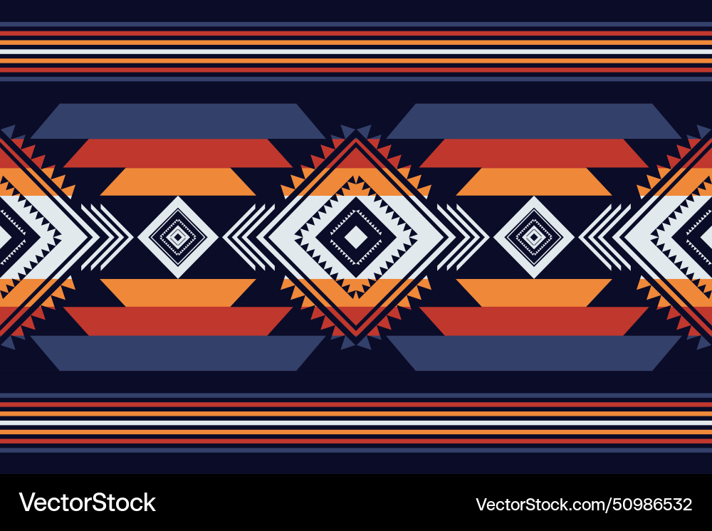 Southwestern Aztec Border Pattern Royalty Free Vector Image