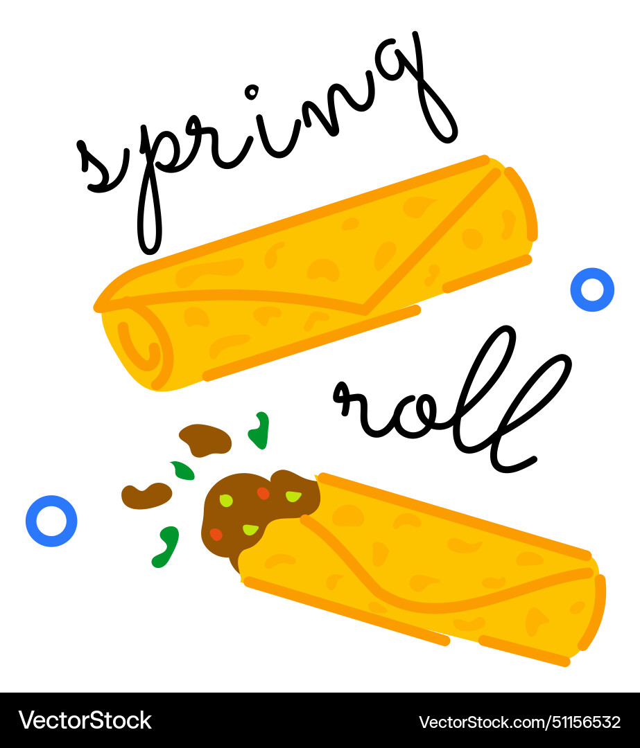 Spring rolls Royalty Free Vector Image - VectorStock