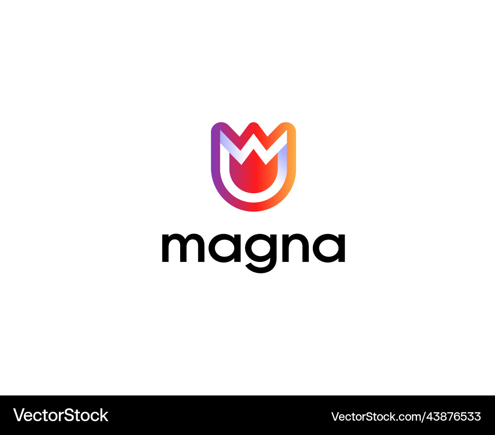 Abstract flower logo design gradient tulip Vector Image Abstract flower logo design gradient tulip Vector Image