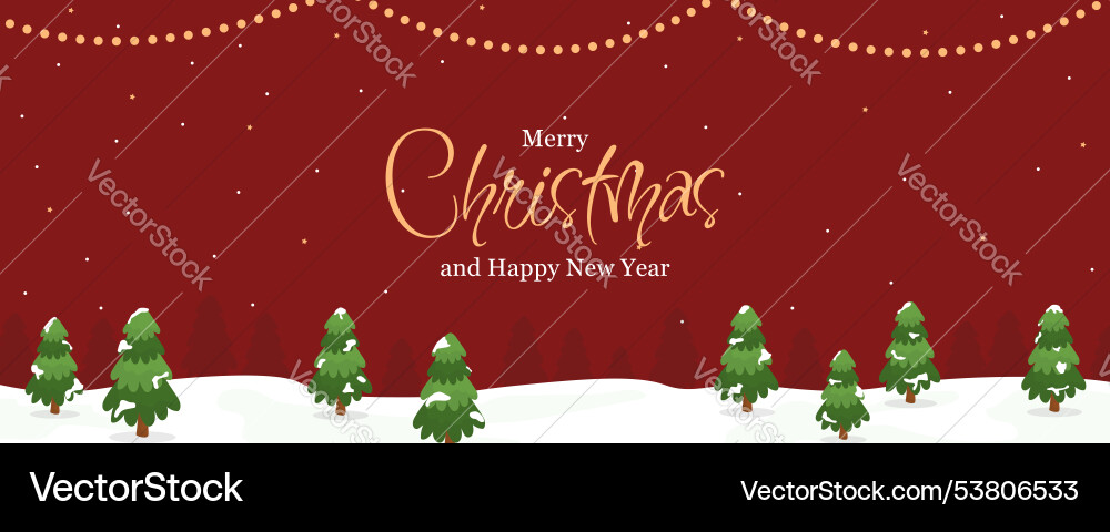Christmas banner design in flat Royalty Free Vector Image