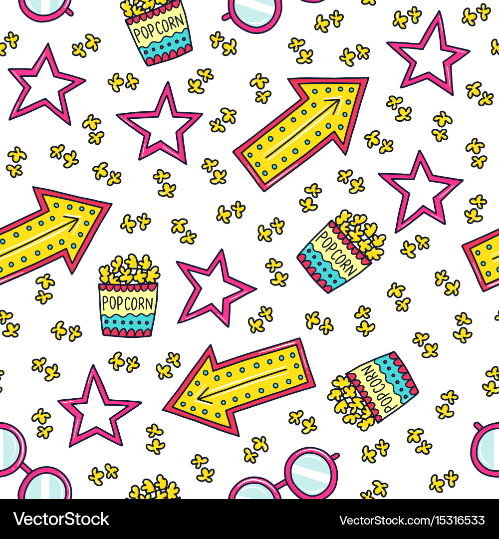 Doodles cute seamless pattern Royalty Free Vector Image