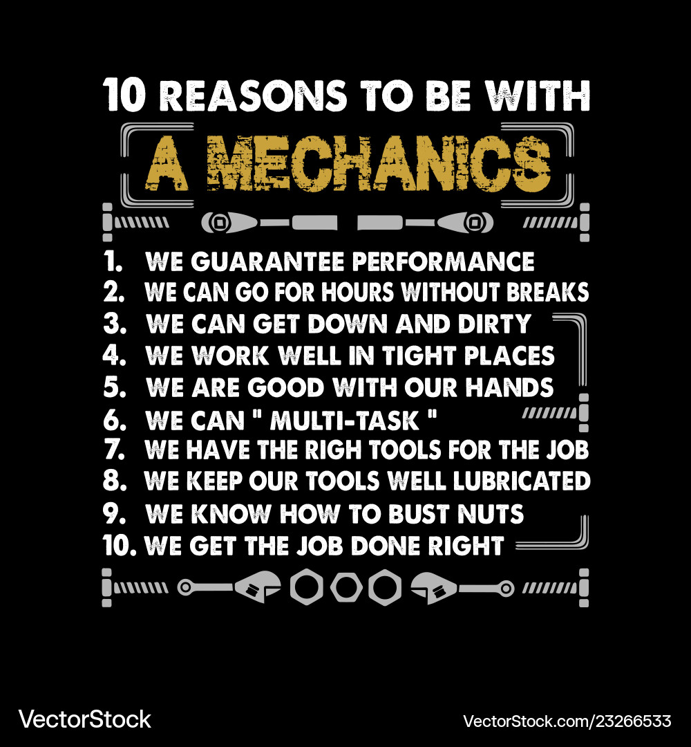 Mechanic Quote - Automotive Saying Royalty Free Vector Image