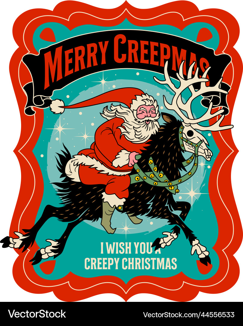 Merry creepmas Royalty Free Vector Image - VectorStock