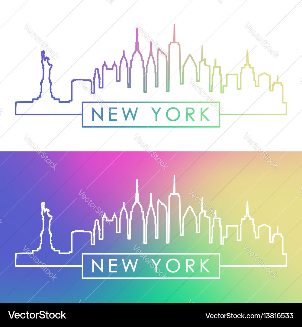 New York City Skyline Royalty Free Vector Image