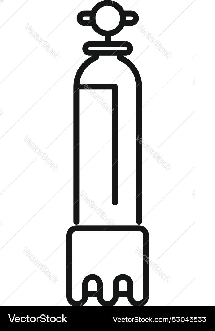 Oxygen cylinder icon showing diving equipment Vector Image